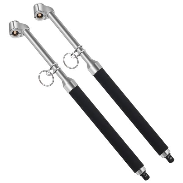 商品名: WNCGC タイヤ空気圧ゲージ 2個パック 高耐久 エアゲージ タイヤ空気圧 両側アルミニウムスケールプレート付き デュアルヘッドトラック タイヤ圧力計範囲 10-150PSI WNCGC 10-150PSI Tire Press...