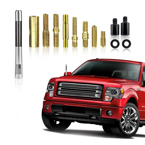 商品名: Ziciner 車用カーボンファイバーアンテナ 自動車交換用ショートアンテナマスト1個 防水 耐久性 アルミニウム 車の外装装飾アクセサリー トッパーアンテナ ほとんどの車にフィット (シルバー) Ziciner Car Carb...