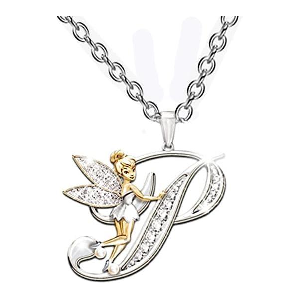 商品名:  Samarth Creations 925 Sterling Silver Round Cut Simulated Diamond Stunning Tinkerbell Fairy Alphabet Letter "P" Pe...