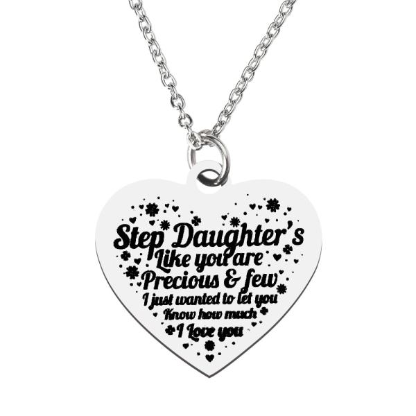 商品名: YangQian 義理娘ネックレス お父さんからのお母さんへのボーナス 娘へのギフト 娘への誕生日プレゼント 刻印シルバーネックレス Stepdad Stepmom YangQian Step Daughter Necklace ...