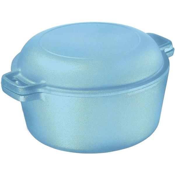 商品名:  YKWQ Double Dutch Oven With Lid 5-Qt Blue Dutch-ovens Dutch ovens Dutch oven Dutch oven pot with lid Iron dutch ov...