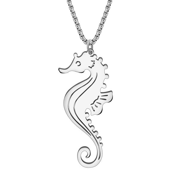 商品名: YAYAKO イルカネックレス ペンダントチャーム ステンレススチール ウミガメネックレス レディース ガールズ 海の動物ジュエリー, M, ステンレス鋼, 宝石なし YAYAKO Dolphin Necklace Pendant...