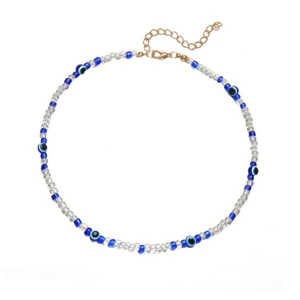 商品名:  SOIMISS Rice Bead Necklace Hawaiian Jewelry Blue Necklace Fashion Necklaces for Women Trendy Hawaiian Beaded Neckl...