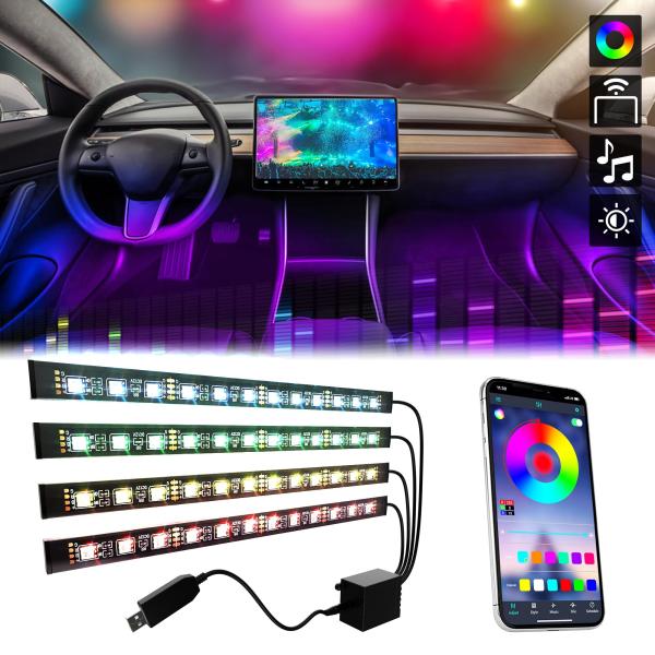 商品名:  CK Formula Car Interior Lights with App Control, 16 Million RGB Colors, LED Light Strips for Cars, DIY Music Modes...