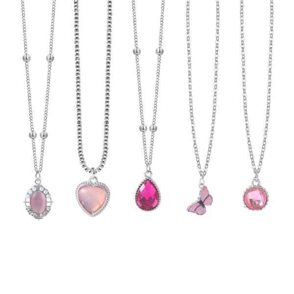 商品名: Kasmena ネックレス レディース バタフライ ラブ ウォータードロップ ペンダント ネックレス 5点 トレンディ ジュエリー アクセサリー ギフト バレンタイン 誕生日 結婚式, 金属, 宝石なし Kasmena 5 Pie...