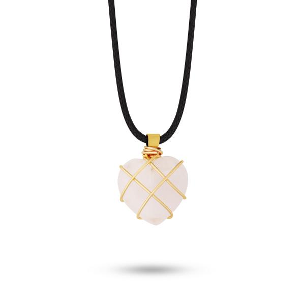 商品名:  Sacina Gothic Boho Y2k Vintage Wire Wrapped Crystal Heart Necklace, Heart Necklace for Women, Quartz Crystal Neckl...