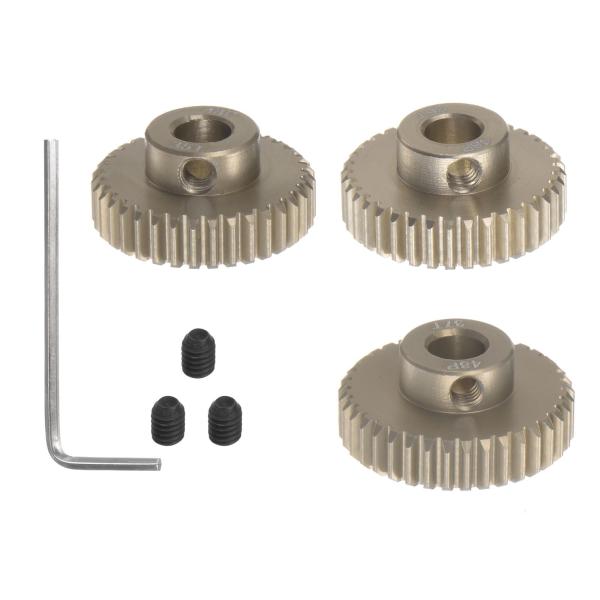 商品名: HARFINGTON 48P 7075 アルミピニオンモーターギアセット 3個 35T 36T 37T 5mm RCモーターシャフト 48ピッチギア RCカー用 六角キー付き HARFINGTON 48P 7075 Aluminu...