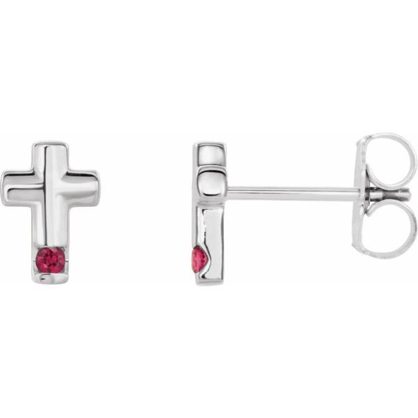 商品名:  Sterling Silver Ruby Cross Religious Earringsブランド: Ryan Jonathan Fine Jewelry商品番号: 色: Sterling, Silver, Grey, Whit...