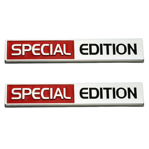 商品名:  2Pc Special Edition Emblem 3D Fender Badge Car Truck Sticker Decal Fit for Universal Car Truck SUV (Chrome Red Bla...