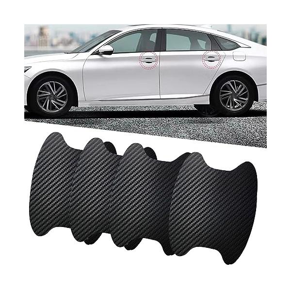商品名:  Hawyet 4 Pack Car Door Handle Sticker, Universal Carbon Fiber Non-Marking Auto Door Handle Protective Film, Anti-S...