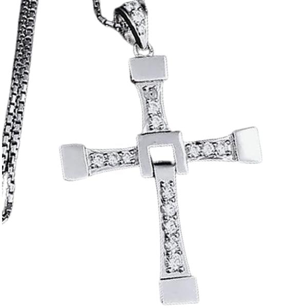 商品名:  S925 Real Silver Fast X Dom's Extra Size Cross Necklace ~ Toretto's Rotatable Pendant Necklace for men and women ~...