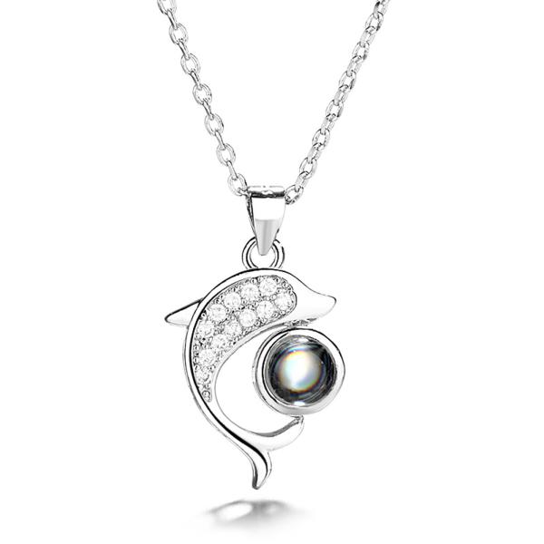 商品名: Dcfywl731 イルカネックレス レディース イルカペンダントネックレス I Love You 100言語ネックレス ジュエリーギフト 女の子 お母さん カップルに, Adjustable, 金属, その他 Dcfywl731...