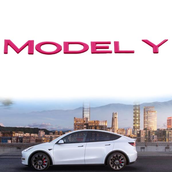 商品名:  ONKENTET Model Y Pink Decal Emblem Sticker Compatible with Tesla Model Y (2020-2023) Trunk Graphics Decoration Ext...