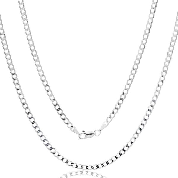 商品名: Aka Gioielli〓 ? イタリア製 925スターリングシルバー 3.5mm カーブキューバリンクチェーン ? ソリッドスターリングシルバーネックレス 男女兼用 ? イタリア製, 20 Inches, スターリングシルバー,...