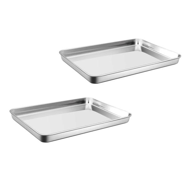 商品名:  SWOOMEY 2PCS Baking Tray snack tray comal metal baking dish Rectangular oven microwave pizza pan serving Platters ...