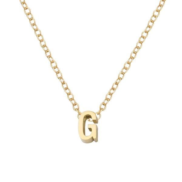 商品名:  Alangbudu Initial Necklaces for Women, 14k Gold Plated Letter Necklace Cute Gold Initial Necklace Dainty Gold for ...
