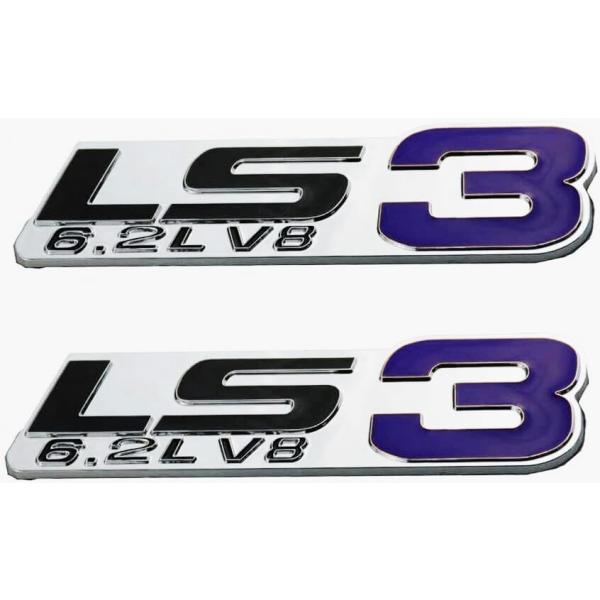 商品名:  2Pc LS3 Emblem 6.2L V8 Engine Emblems Badge 3D Sticker Nameplate Replacement (Chrome Blue)ブランド: Generic高さ: 0.254cm...
