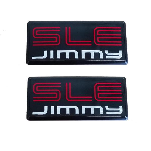商品名:  2X 88-91 SLE Jimmy Logo Emblem Badge Nameplate Sticker Replacement for 1500 2500 3500 Side Roof Pillar Cab (Black ...