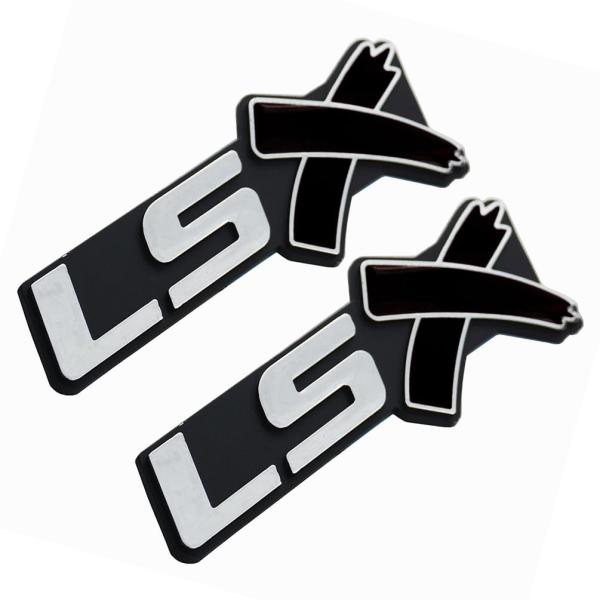 商品名:  2Pc Lsx Emblem 3D Self-Adhesive Badge Nameplate Replacement for Camaro Corvette LS LT SS (Chrome Black)ブランド: Gener...