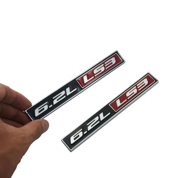商品名:  2Pc 6.2L LS3 Engine Fender Emblem Badge Sticker 3D Nameplate Logo Sticker (Black Red Chrome)ブランド: Generic高さ: 0.254...