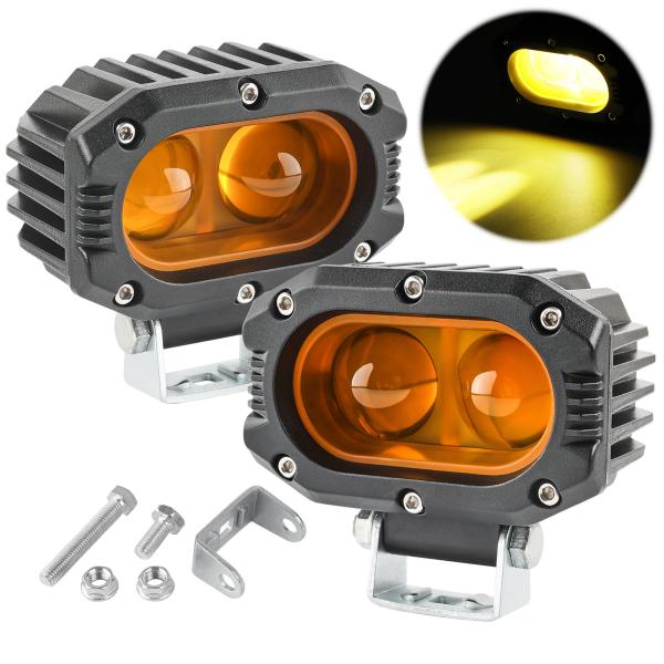 商品名: AUTOXBERT 4インチ LED アンバー ポッドライト オフロード LED ドライビングスポットライト フォグディッチライト トラック オートバイ SUV ATV 4x4 ジープピックアップ用 2個パック AUTOXBERT...