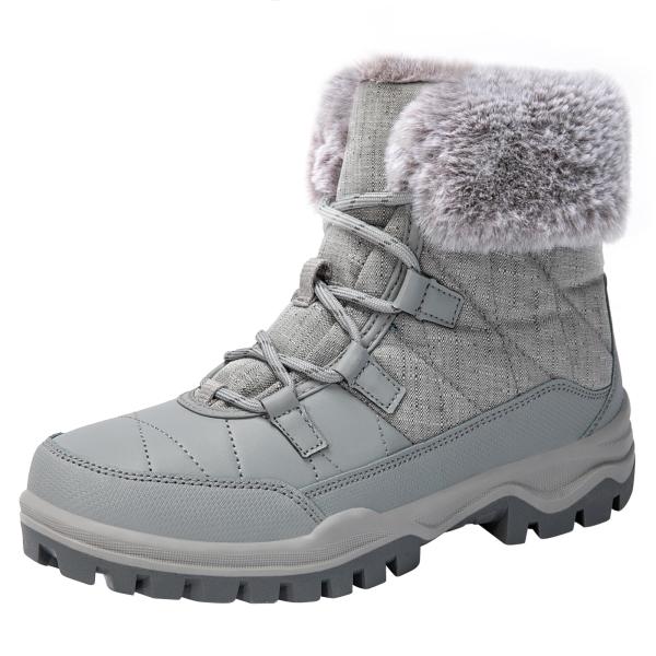 商品名:  KOIMED Women's Winter Snow Lace Up Bootie Ankle Boot With Fur Lined Cold Weather Walking Warm Shoe Non Slip Short ...