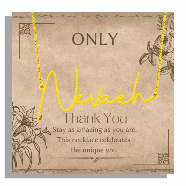 商品名: Fujin カスタムネームネックレス 18Kゴールドメッキ パーソナライズネームプレート刻印ペンダント 誕生日ジュエリーギフト 女性 女の子 母親, 銅, キュービックジルコニア Fujin Custom Name Necklac...