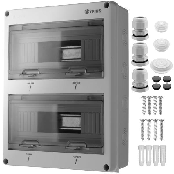 商品名:  EYPINS Circuit Breaker,24 Way Exposed Distribution Box,14inch Electric Box,Electrical Power Cord Enclosure,Wall Ci...