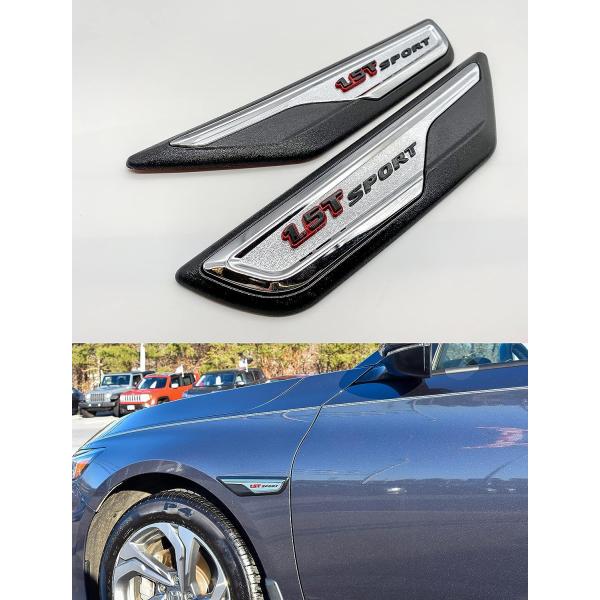 商品名: ペアセット 1.5T スポーツエンブレム フェンダーアクセント ガーニッシュ カーバッジ 交換用 2018-2022 ホンダ アコード 08F59-TVA-120 (クローム) Pair Set 1.5T Sport Emblem...