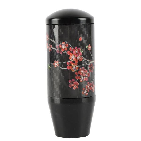 商品名:  JDM Sakura Flower &amp; Black Carbon Fiber Manual Gear Stick Shift Knob Shifter 90mmブランド: Generic商品サイズ: 90mm x 34m...