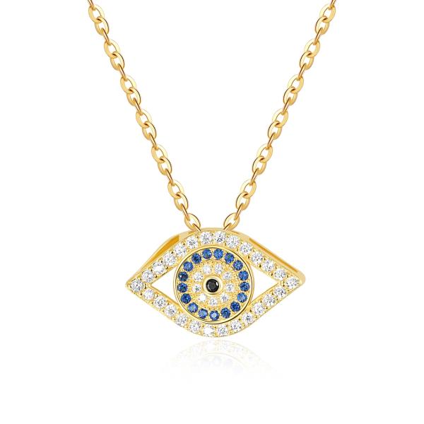 商品名: AENEAS イーブルアイネックレス レディース スターリングシルバー オジョ ターコ プロテクション ネックレス ユニークな誕生日プレゼントジュエリー ナザールネックレス レディース ガールズ あなたと母親 姉妹 友人のことを考...