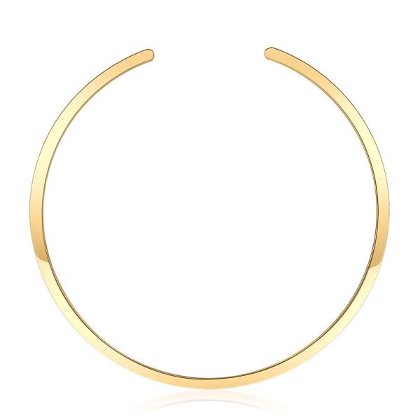 商品名: モダン トレンディ 美しいラウンドカット チョーカー オープン クラシック ネックレス ウェディング ステートメントネックレス ジュエリー, スタンレススチール, スタンレススチール Jaywenlend Modern Trend...