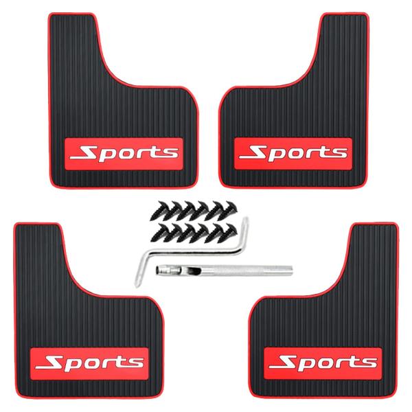 商品名: QUYDDC ミニサイズ カーボンファイバー 車用 ユニバーサル泥よけ ハード 全天候型 ワイドボディ セダン ハッチバック 外装アクセサリー ブラック ロゴ QUYDDC Mini Size Soft Rubber Car Un...