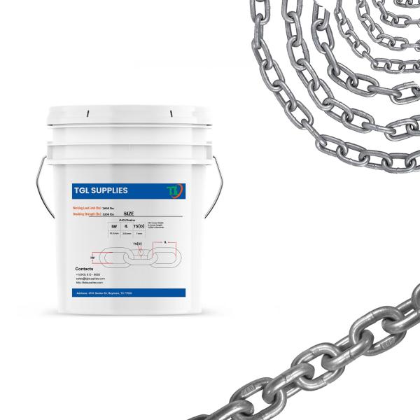 商品名:  1/4 Chain G43 High Test for Boat Anchor, Alloy Steel with 2600 lb. Working Capacity and 5200 lb. Breaking Strength...