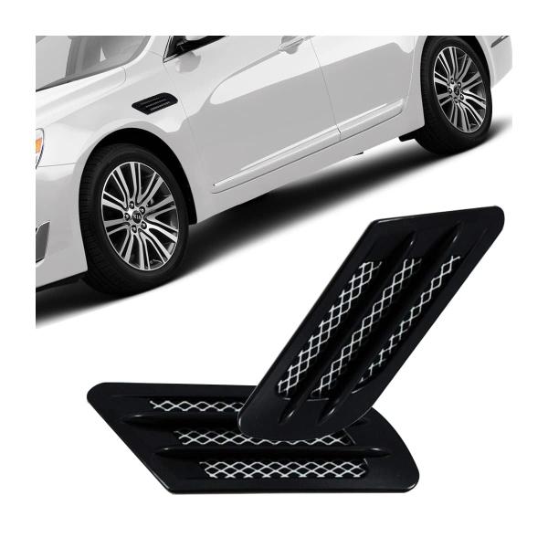 商品名:  Side Mesh Vent Air Flow Fender Sticker for Car, 2pcs/Set Air Flow Bumper Side Vent Decal, ABS Exterior Decoration ...
