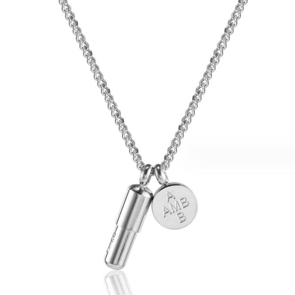 商品名:  Men Women Pill Capsule Pendant Necklace 18K Gold Plated Openable Necklace Jewelry Gift 24 Inch Chain (Silver)ブランド:...