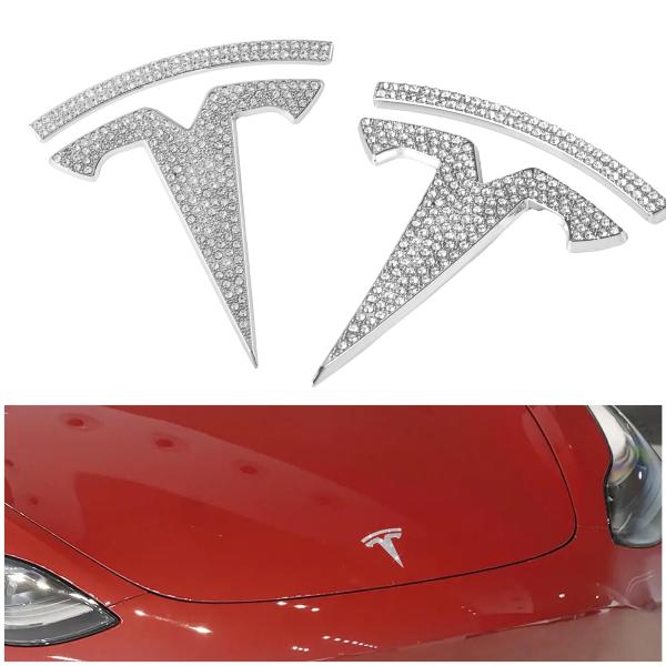 商品名:  Tinlucys Tesla Model 3 Front Trunk/Rear Trunk Emblem Cover,Badge Logo Protection Caps for Model 3,Sticker Decals 2...