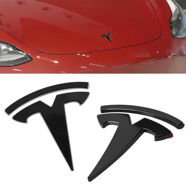 商品名:  Tinlucys Tesla Model 3 Front Trunk/Rear Trunk Emblem Cover,Badge Logo Protection Caps for Model 3,Sticker Decals 2...
