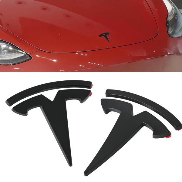 商品名:  Tinlucys Tesla Model 3 Front Trunk/Rear Trunk Emblem Cover,Badge Logo Protection Caps for Model 3,Sticker Decals 2...