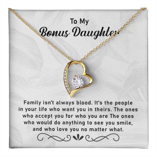 商品名:  To My Bonus Daughter Gifts, Jewelry Birthday Gift For Step Daughter, Bonus Daughter Necklace Birthday Graduation C...