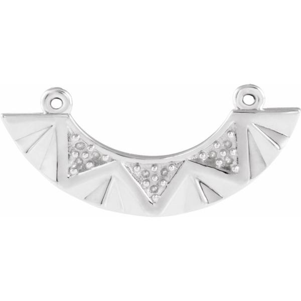 商品名:  Semi-Polished Platinum 9 Nine-Stone Curved Bar Necklace Center Jewelry Finding (Mounting Only, Not All Stones Incl...