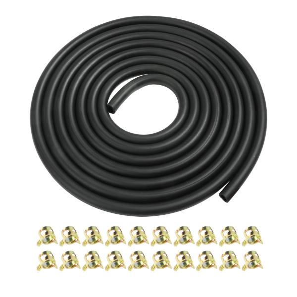 商品名: RACOONA 9.85フィート 燃料ライン 1/4インチ ID 燃料ラインホース 2/5インチ IDホースクランプ20個付き カーアクセサリー ガスライン 小型エンジン燃料ライン 伸縮性燃料ライン オートバイ芝刈り機トラクターお...