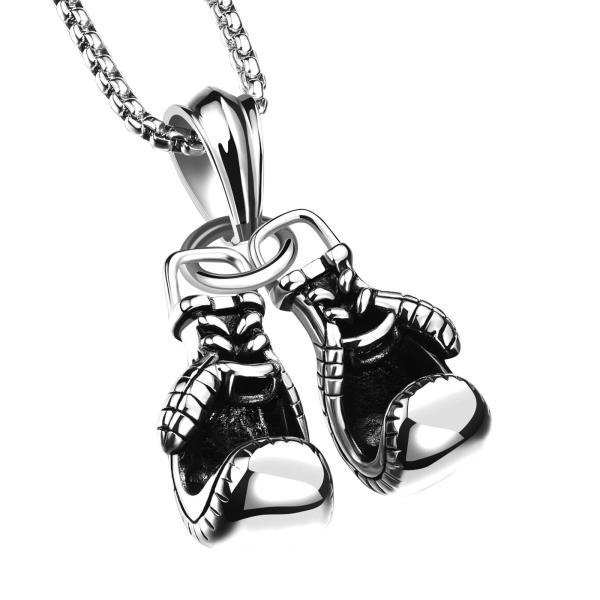 商品名:  Mini Boxing Glove Necklace Mushroom Abstract Face Copper Plated Collarbone Chain Teen Necklaces for Girls and Boys...
