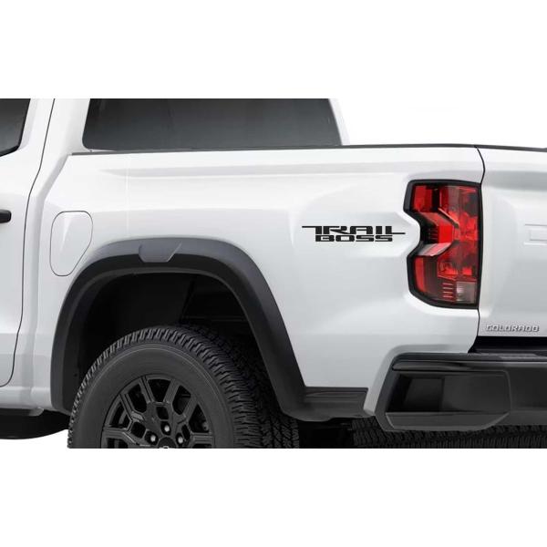 商品名:  EmblemsPlus 2023 2024 Chevy Colorado Matte Black Trail Boss Truck Bed Side Decals Stickers Set of 2 General Motors...