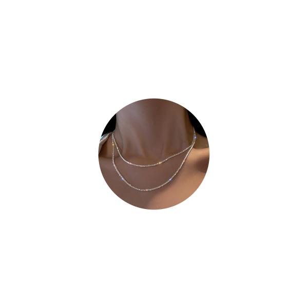 商品名: Fesciory シルバーラインストーン テニスネックレス レディース 可憐な調節可能なレイヤーツイストロープ キュービックジルコンダイヤモンド バタフライチョーカーネックレス アイスアウトハートジュエリーギフト 女の子向け, 宝...