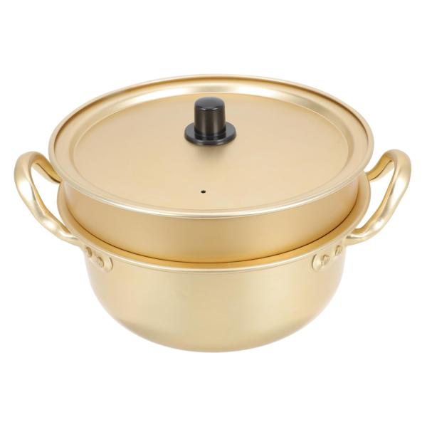 商品名:  IMIKEYA 1 Set Korean Ramen Noodles Pot Soup Pot Enamelware Cookware Stainless Steel Chopsticks Aluminum Golden Ram...