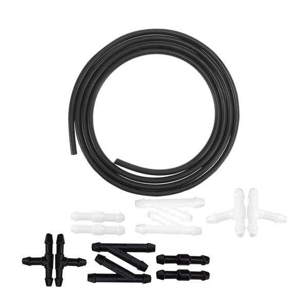 商品名: Osilly フロントガラスウォッシャーホースキット 4メートル 洗浄液チューブ ホースコネクター12個付き ほとんどの車の水ノズル取り付けに対応 ユニバーサル自動車交換部品 Osilly Windshield Washer Ho...