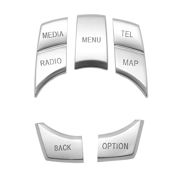 商品名:  7-Button Multi-Media Control Knob Trim Stickers Compatible with BMW X1 X3 X4 X5 X6 IDRIVE, Silvery Button Covers R...