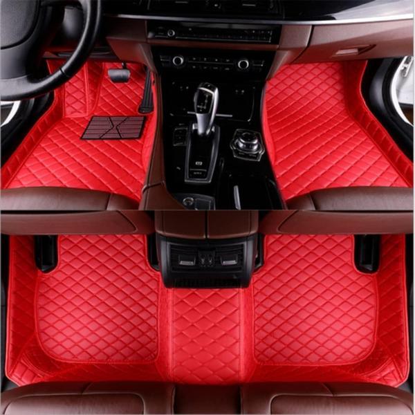 商品名:  RebRe Personal Customization 96% Model Luxury Artificial Leather All Weather Waterproof Car Floor Mats (red)ブランド: ...