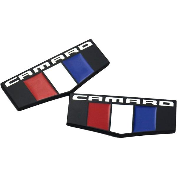 商品名:  2Pcs Metal Camaro M Emblems Car Badge Front Right Left Fender Decal Replacement for Camaro Ss Rs Zl1 (Colourful)ブラ...